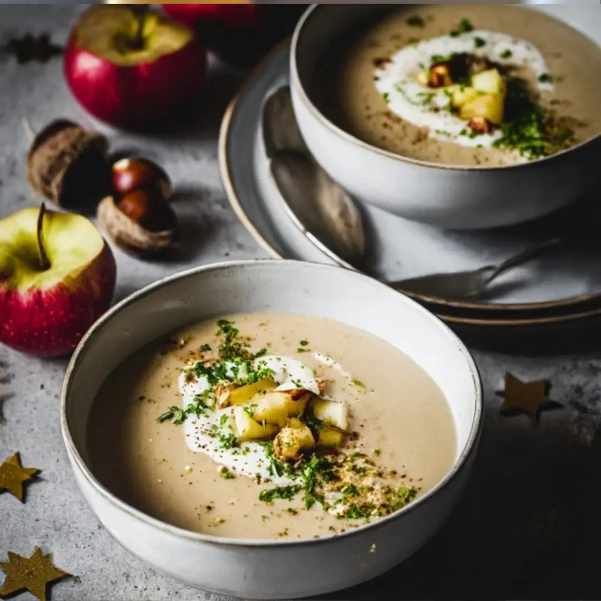 Cremige Maronensuppe mit Apfel – festlich, einfach & aromatisch ...